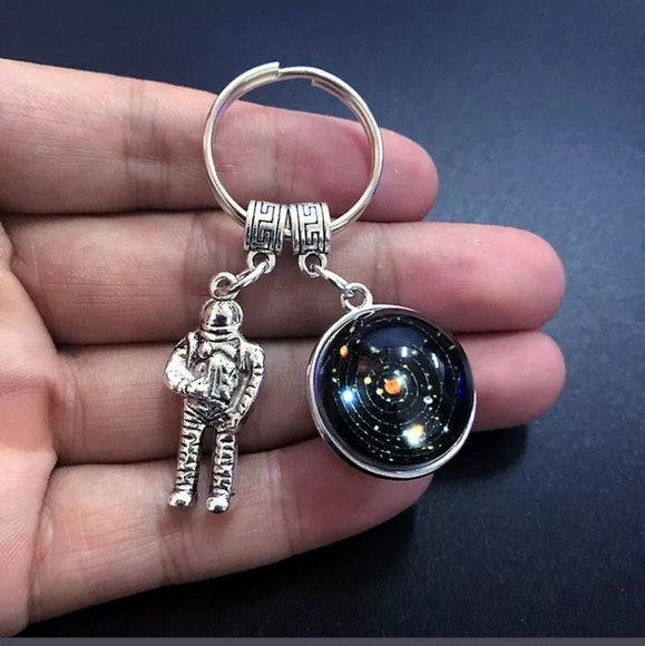 Accessories | New Astronaut Solar System Glass Orb Keychain | Poshmark